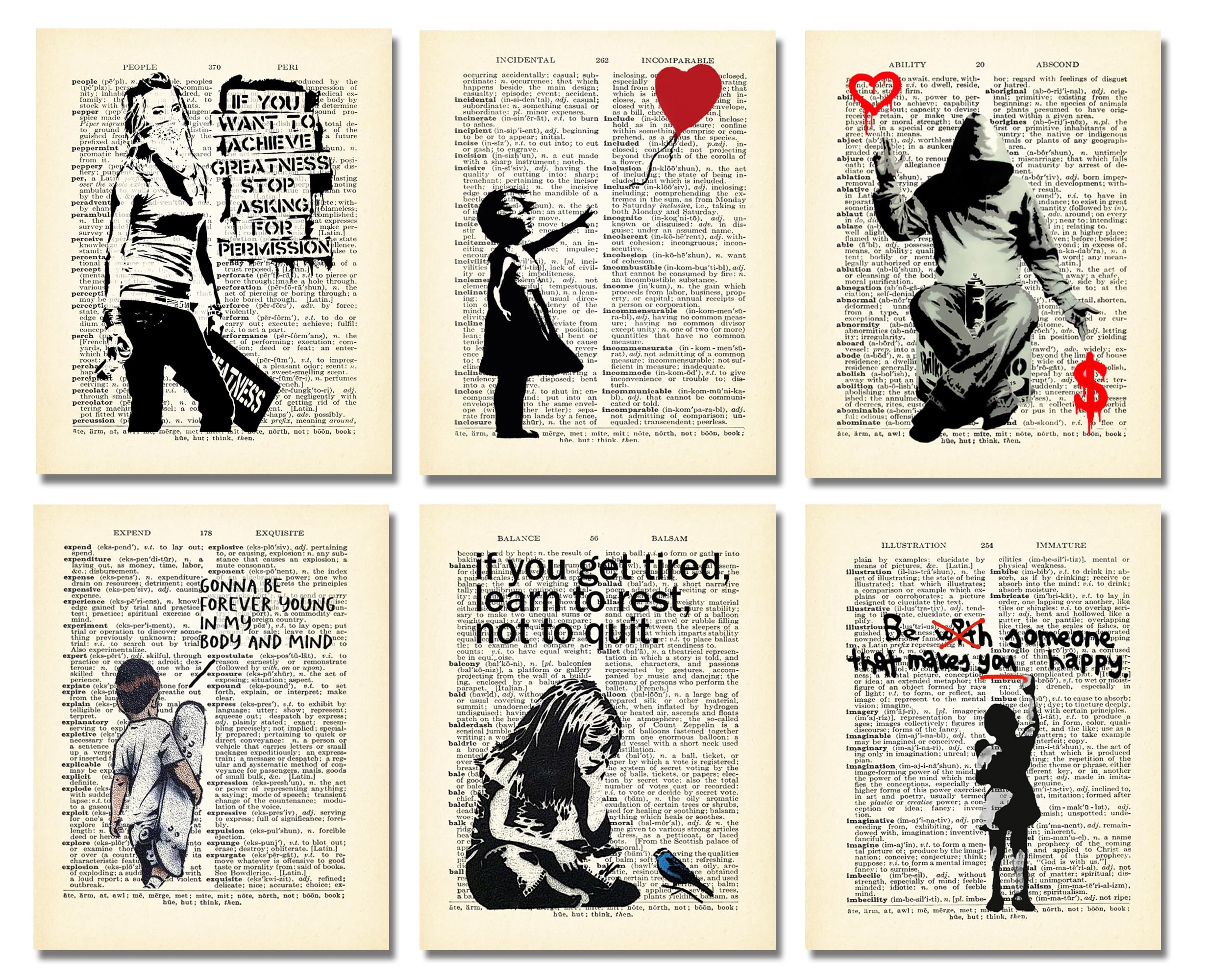 Amazon.com: Banksy Wall Art - Graffiti Wall Art Decor - Street Art ...