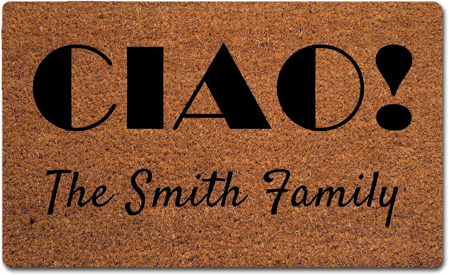 Amazon.com: Custom Ciao Doormat Personalized Family Name Doormat ...