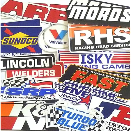 Amazon.com: Racing Decal Sticker 26 Piece Assortment Pack in Pairs ...