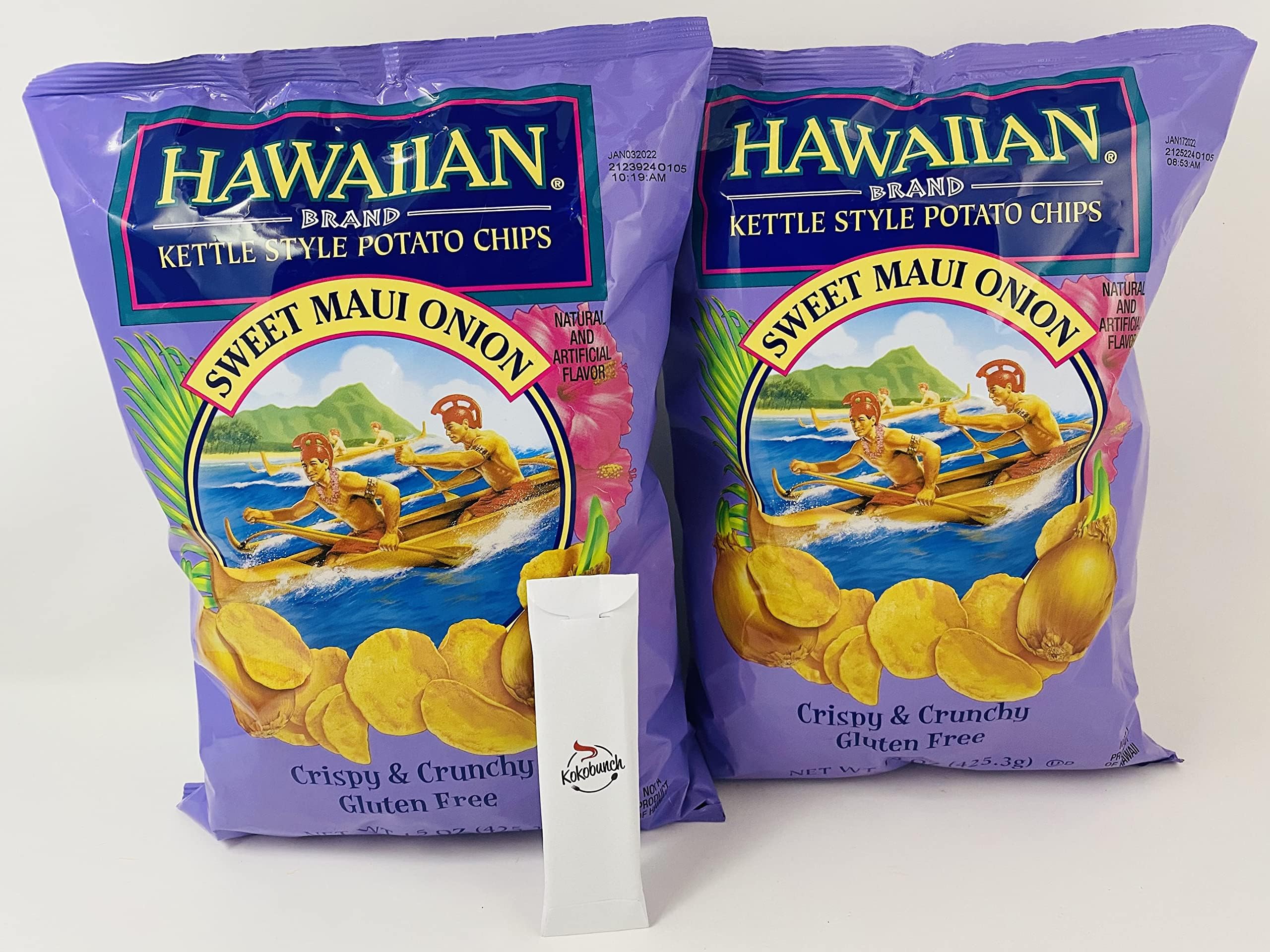 Amazon.com: Hawaiian Kettle Style Potato Chips, Sweet Maui Onion, 7.5 Ounce
