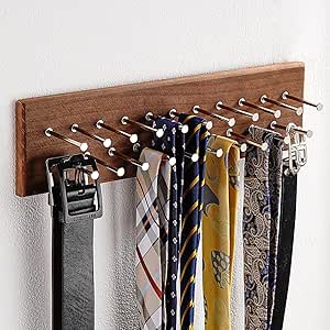 Amazon.com: TreeHouse London Tie Rack Organizer – Holds 40 Large Ties ...
