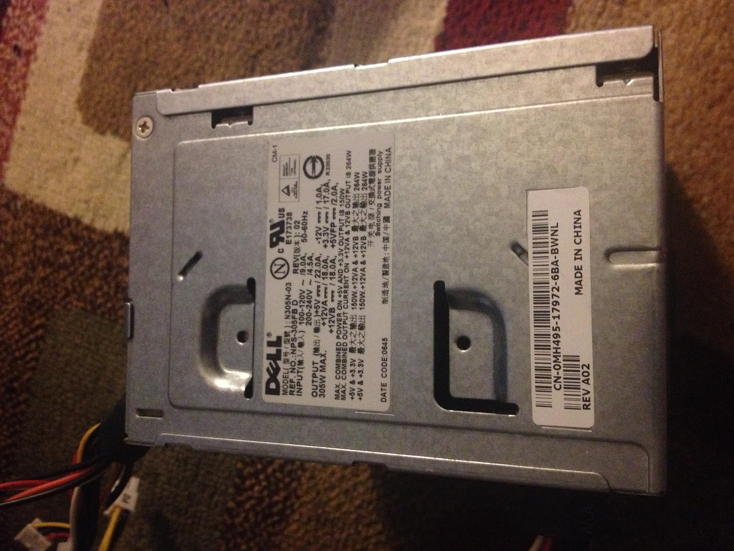 Genuine Dell 305w Power Supply PSU for Dimension 3100, E310, 5000, 5100 ...