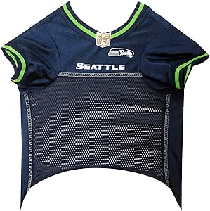 Amazon.com : Seattle Seahawks Dog Jersey - Green Trim : Sports Fan ...