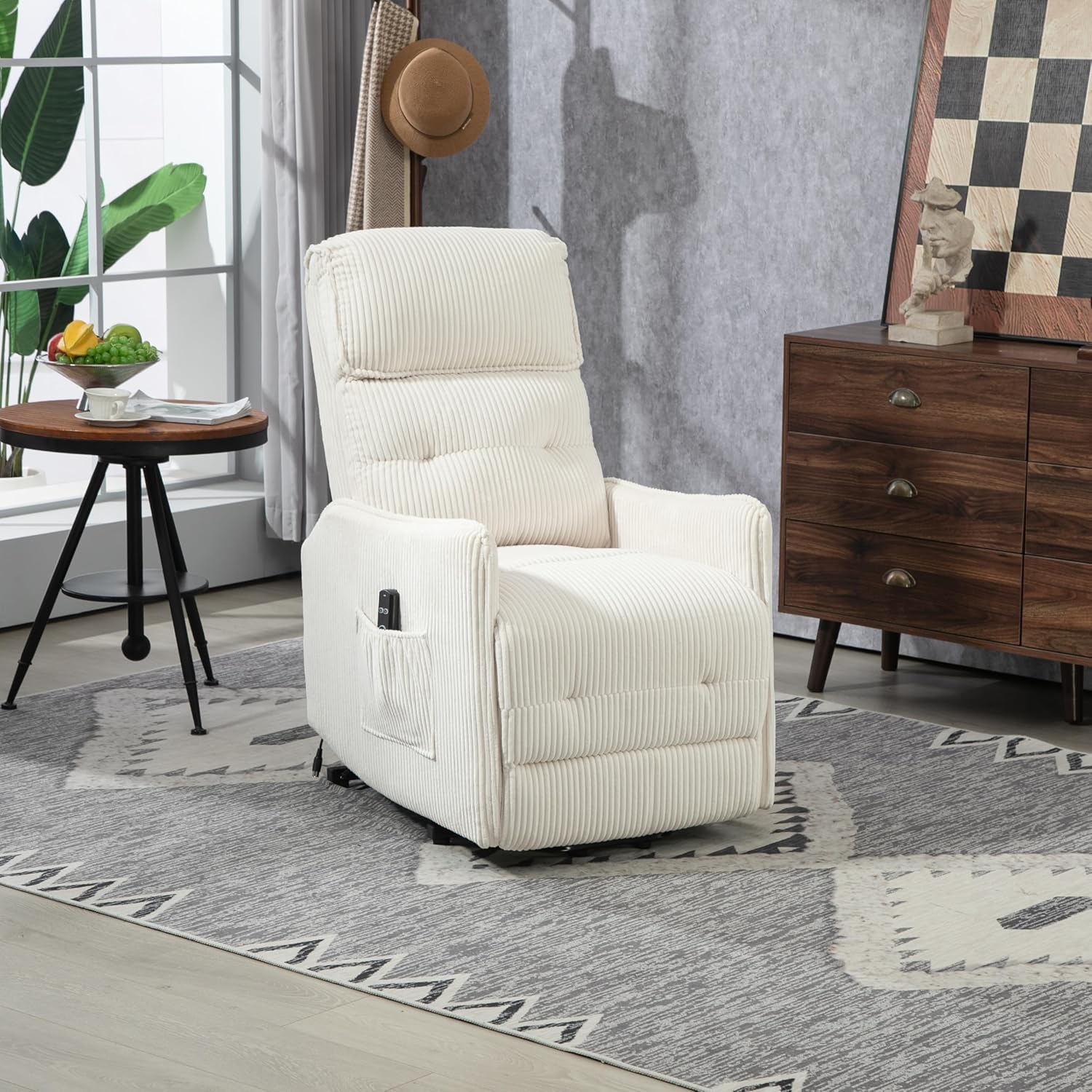 Amazon.com: SmartEdge Power Lift Recliner Chair, Corduroy Electric ...