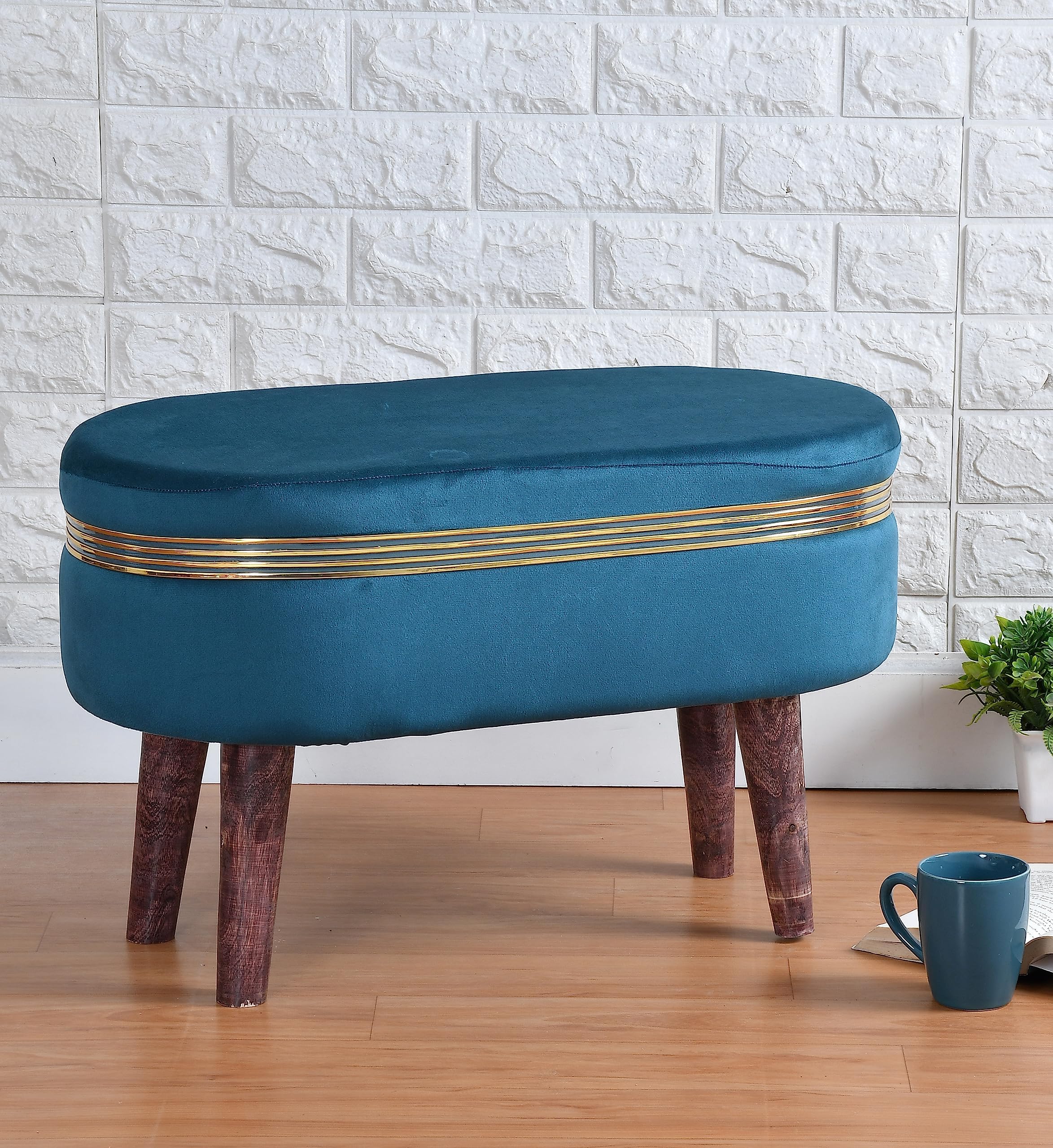 Homeaccex Ottoman Pouffe Bench Stool for Living Room Side Sitting ...