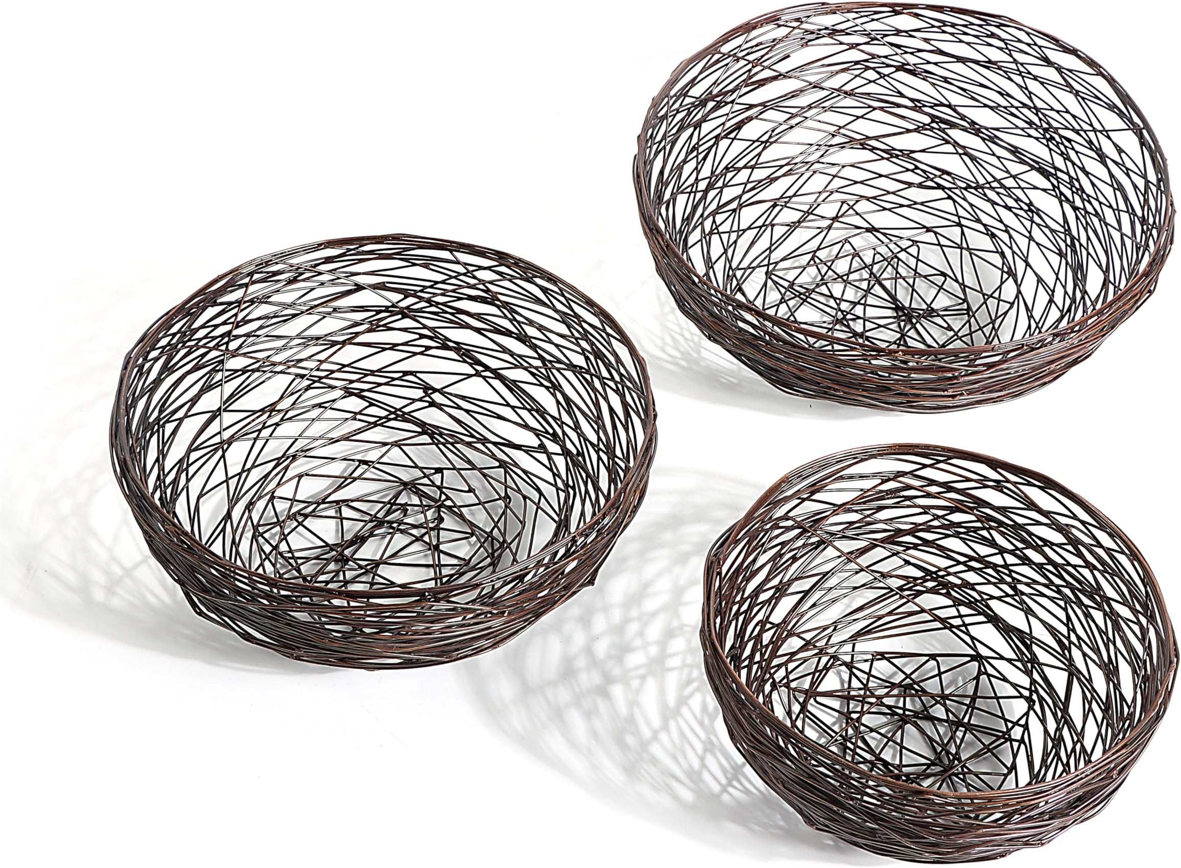 Amazon.com | CLEENTABLE Mesh serving bowl, Serving bowl set of 3, Wire ...