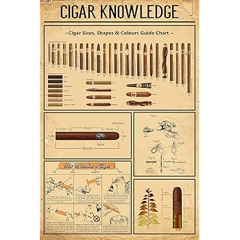 Amazon.com: The Ultimate Cigar Reference Size Chart Guide Poster ...