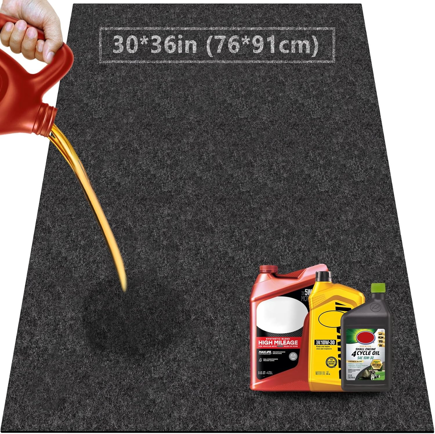 Oil Spill Mat for Garage Floor Under Car - 30x36 Inches Oil Splash Pad ...