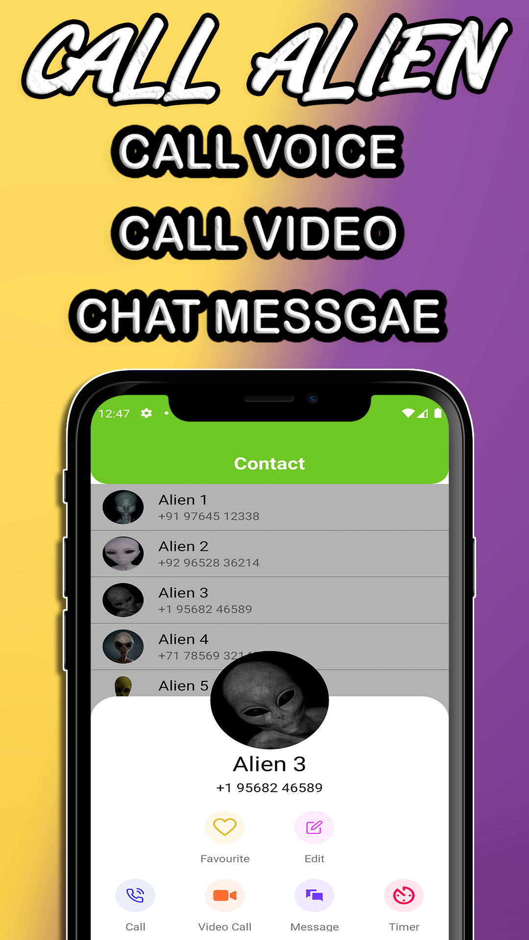 Fake Video call Alien - Prank call & Video from Alien and chat | NO ADS ...