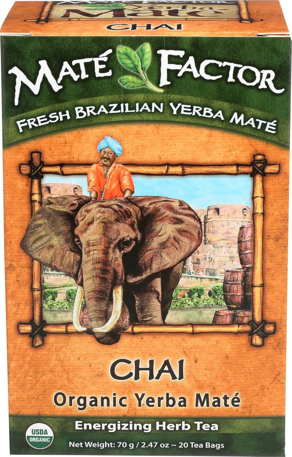 Amazon.com : The Mate Factor Organic Yerba Mate Tea Chai - 20 Tea Bags ...