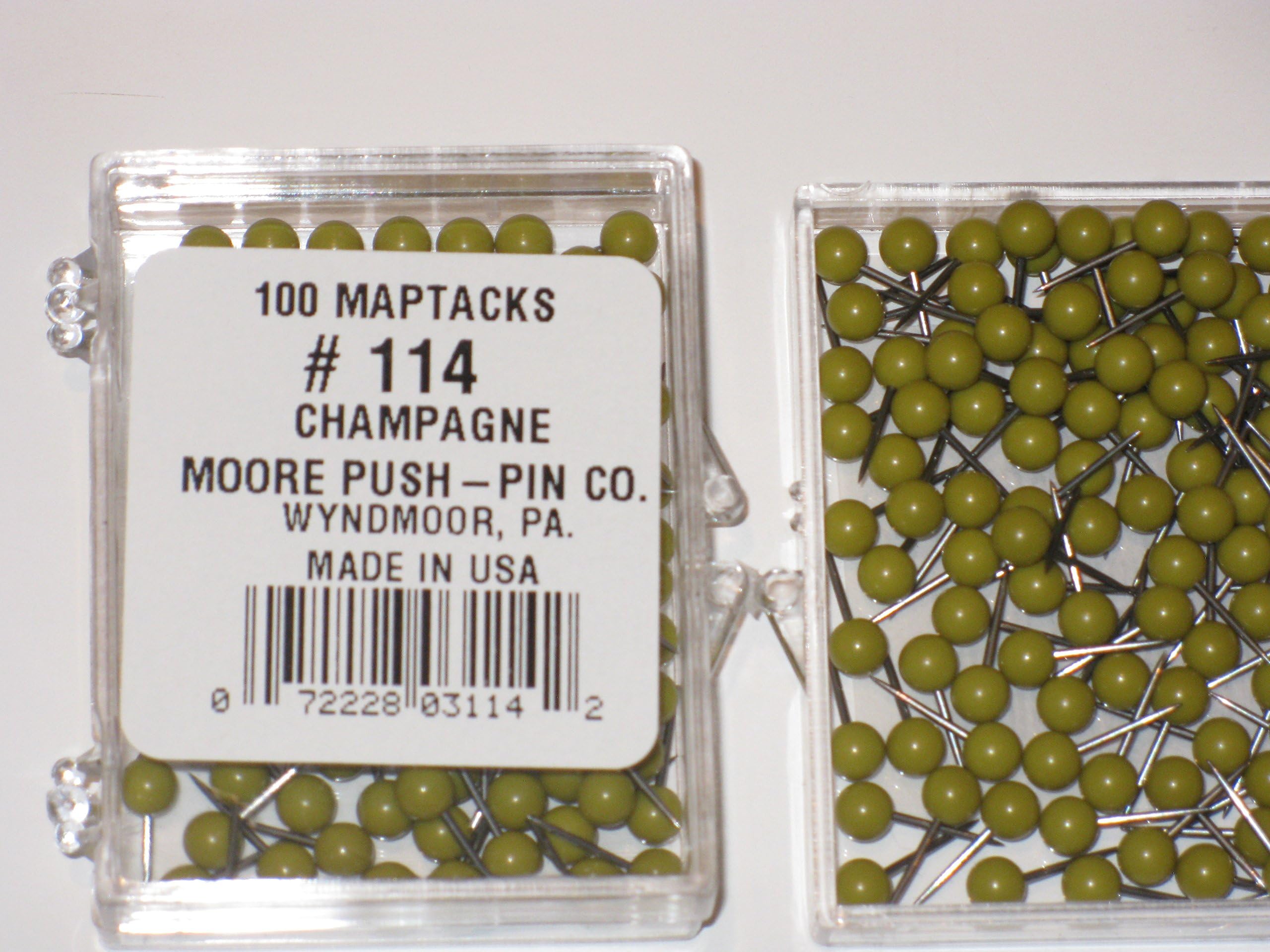 Amazon.com : 1/8 Inch Map Tacks - Champagne : Tacks And Pushpins ...