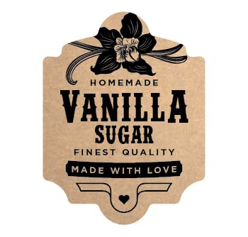 Amazon.com: Kraft Homemade Vanilla Sugar Label for Spice Jar or ...