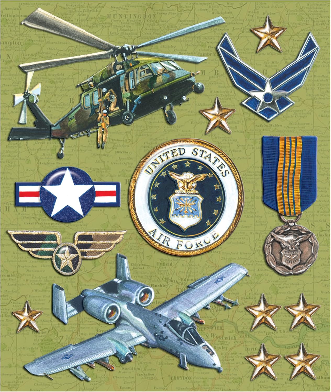 Amazon.com: K&Company Air Force Sticker Medley