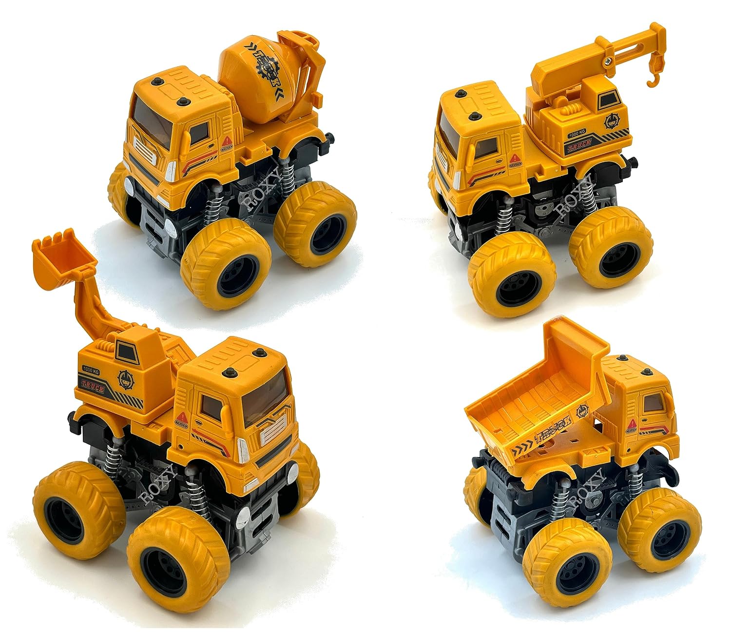 Toy Star Construction Vehicles Toy for Kids - Dump Truck Concrete Mixer ...