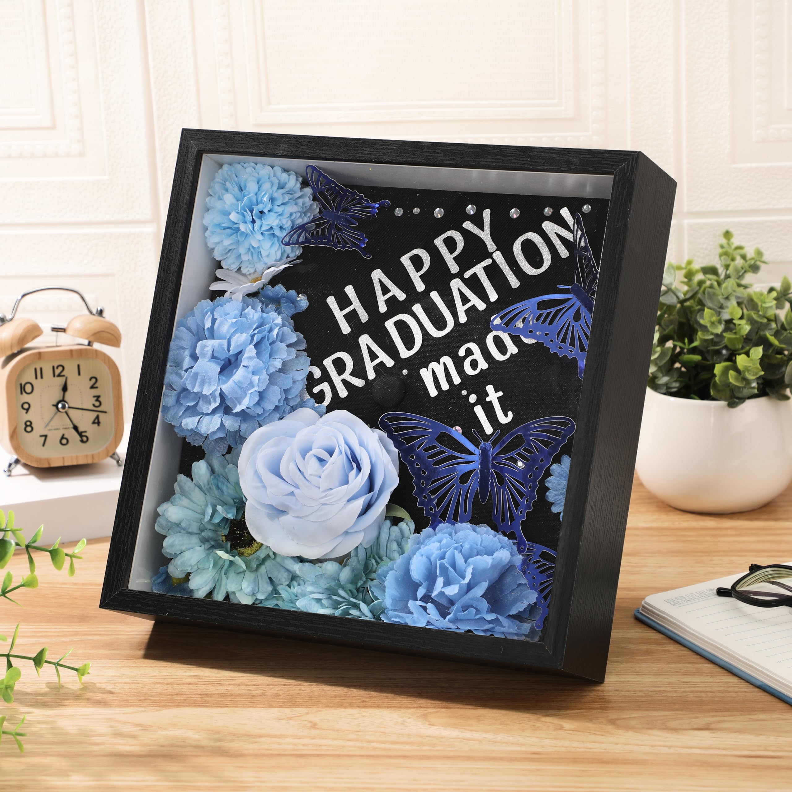 Snapklik.com : 36 Pcs Graduation Cap Decorations Kits 2025 DIY Blue ...