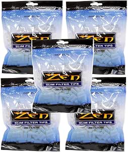 Amazon.com: ZEN Slim Filter Tips - Slim Size Cigarette Filters for ...