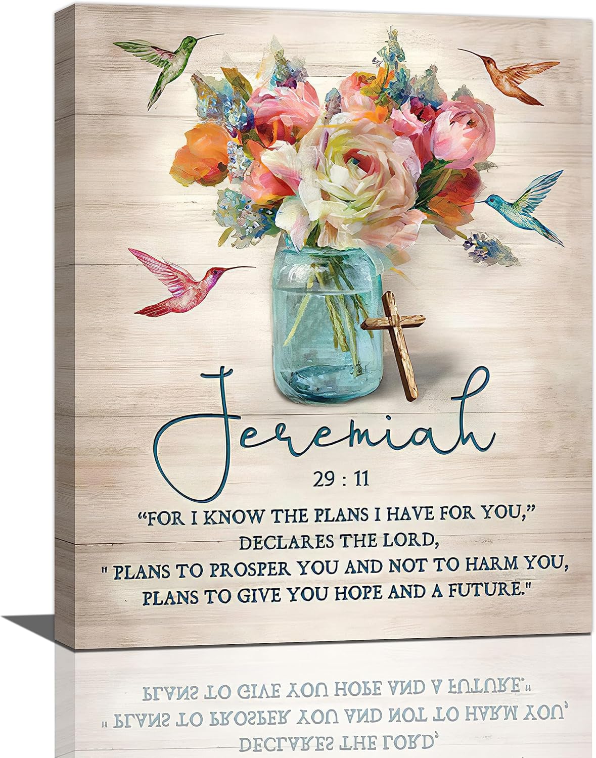 Amazon.com: Farmhouse Scripture Wall Art Religious Bible Verses Canvas ...