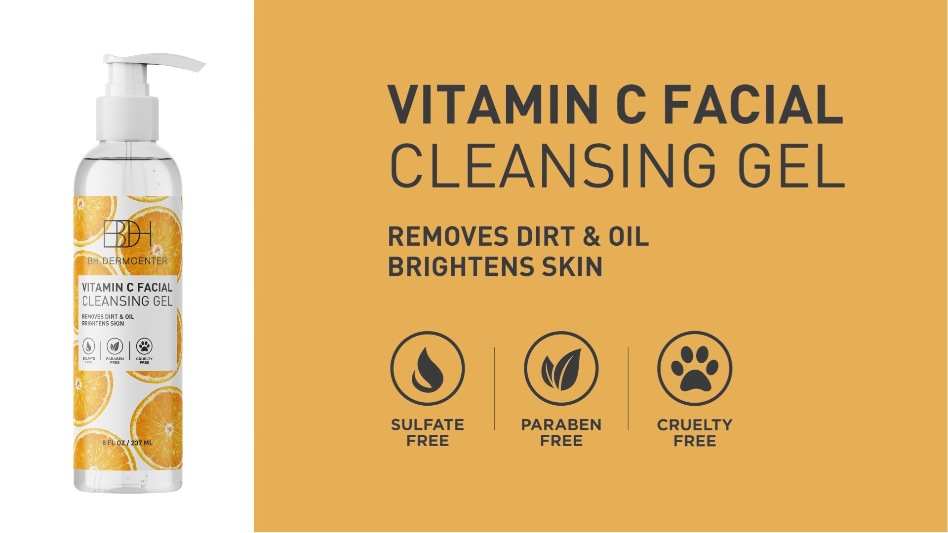 Watch BH DERMCENTER Vitamin C Facial Cleanser Gel Video on Amazon Live