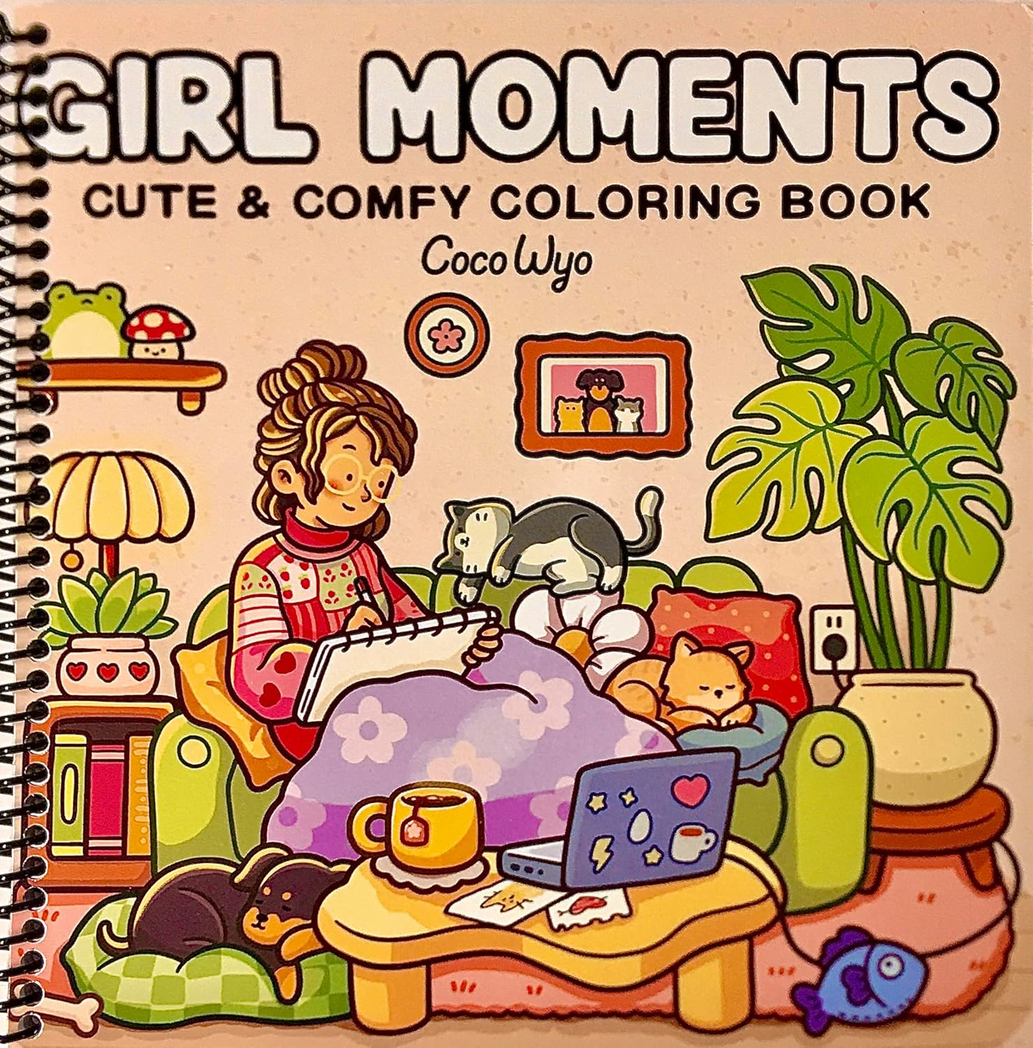 Girl Moments: Coloring Book for Adults and Teens Featuring Cute Cozy ...