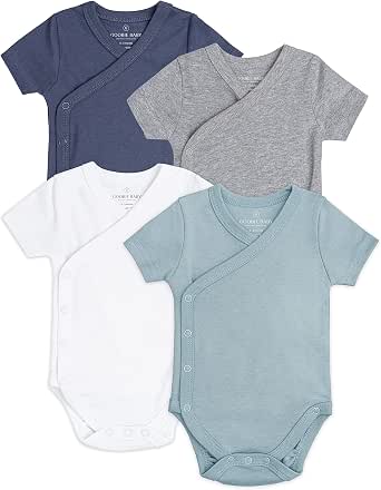 Amazon.com: Baby Side Snap Bodysuit Set, 100% Cotton Boy Girl Unisex ...