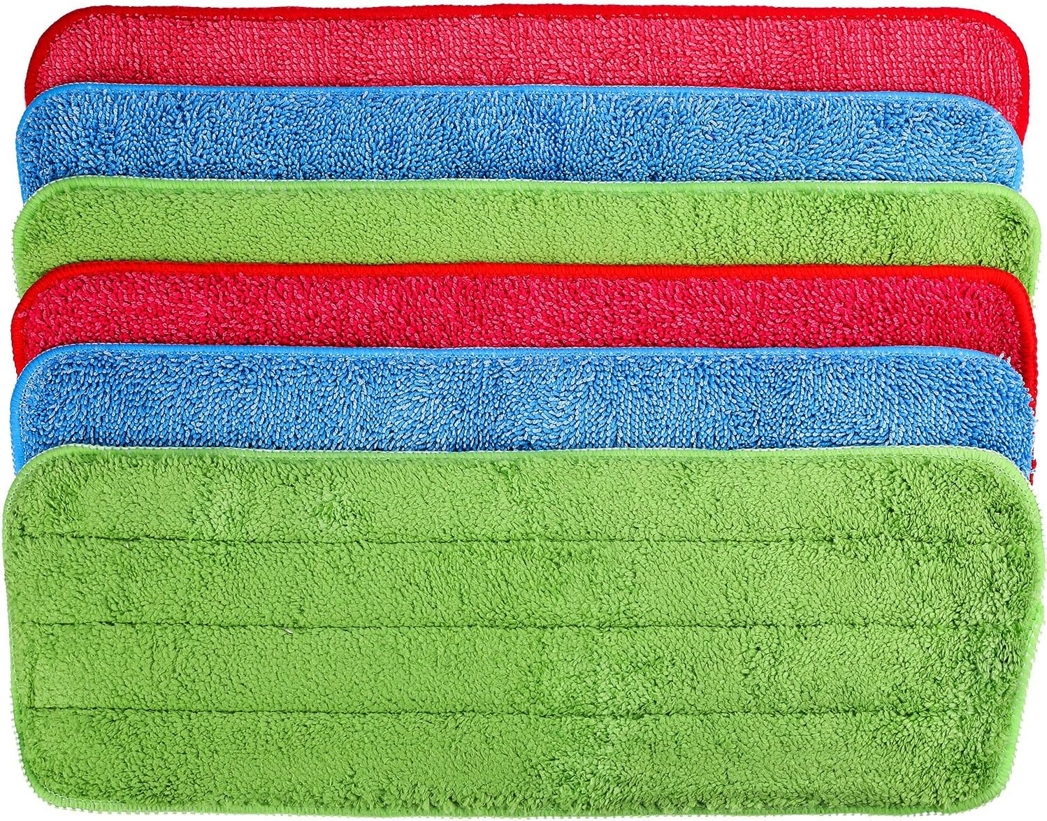Amazon.com: 6 Pieces Microfiber Cleaning Pads Reveal Mop 16 to 18 inch ...
