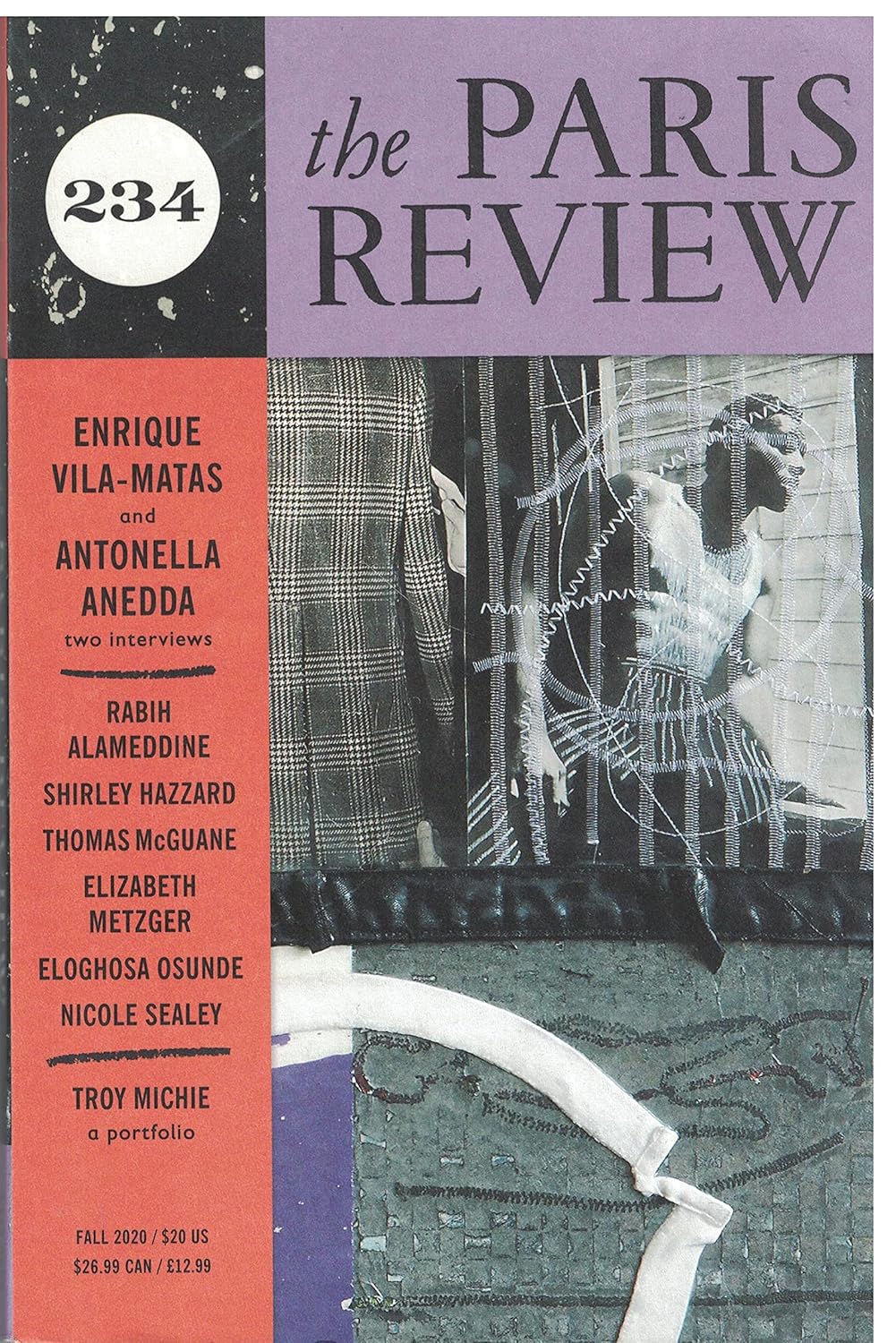 The Paris Review No 234 Fall 2020: Enrique Vila-Matas, Antonella Anedda ...
