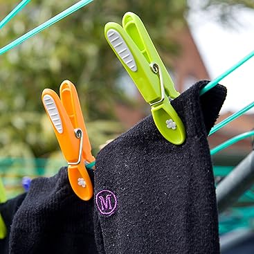 Caraselle Extra Strong Non-Slip Clothes Pegs for Washing Line, Clothes ...