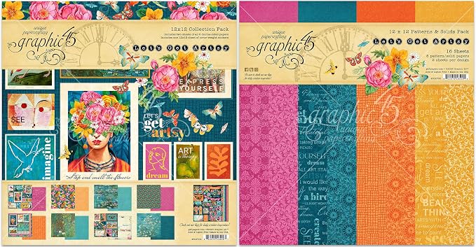 Amazon.com: Graphic 45 Let's Get Artsy - Collection Pack and Patterns ...