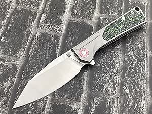 Amazon.com : TwoSun TS510-M390-Sand Folding Knife M390 Blade TC4 Titanium Carbon Fiber Handle ...