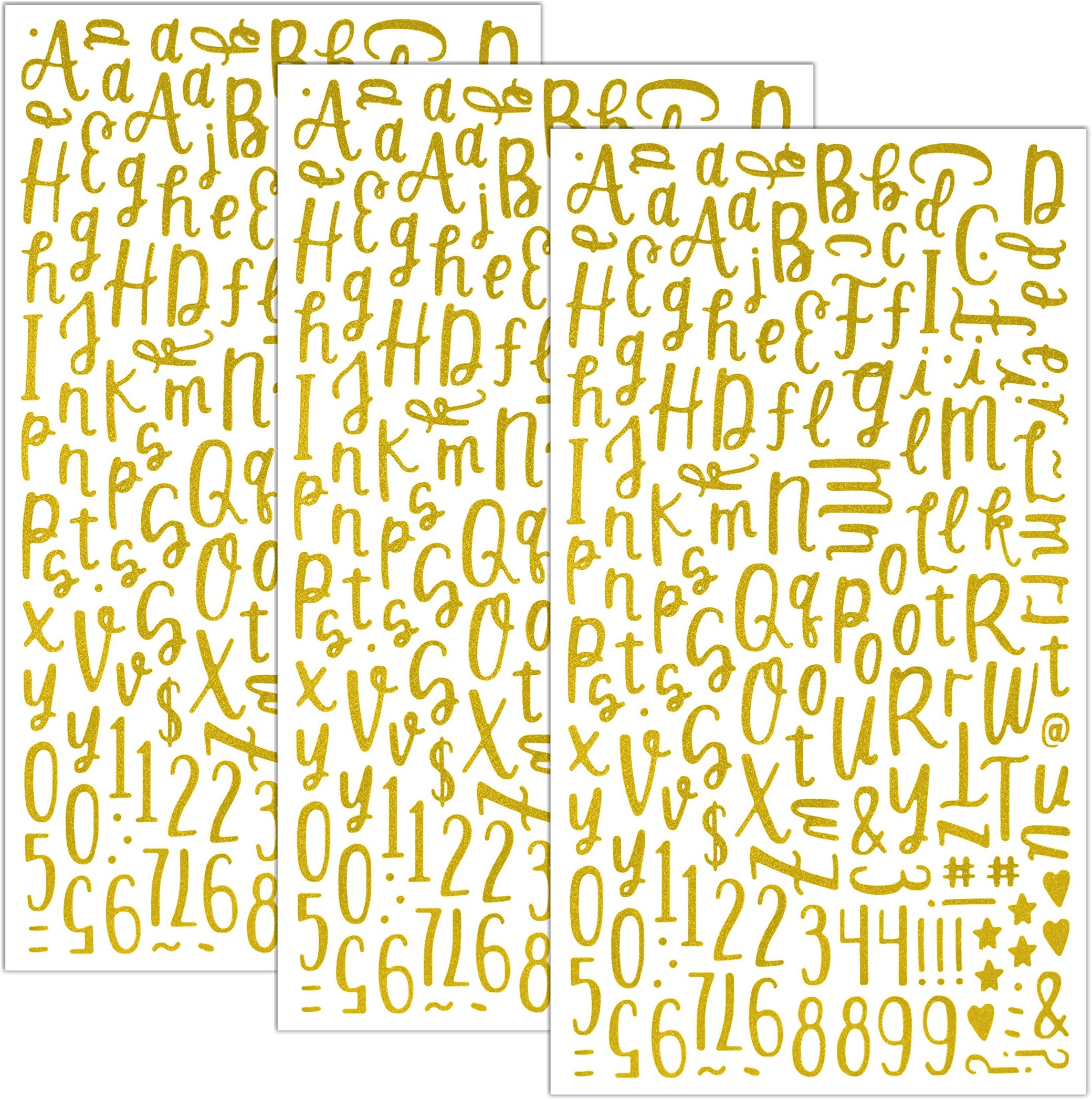 Amazon.com: PATIKIL Alphabet Letters Numbers Stickers, 6 Sheets Self ...