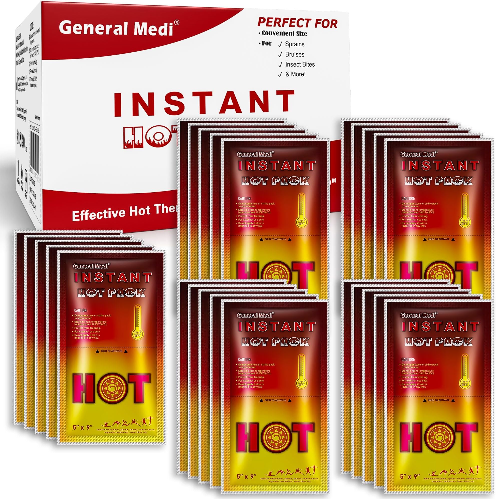 Amazon.com: McKesson Hot Compress, Instant Hot Pack, Disposable, 5 in x ...