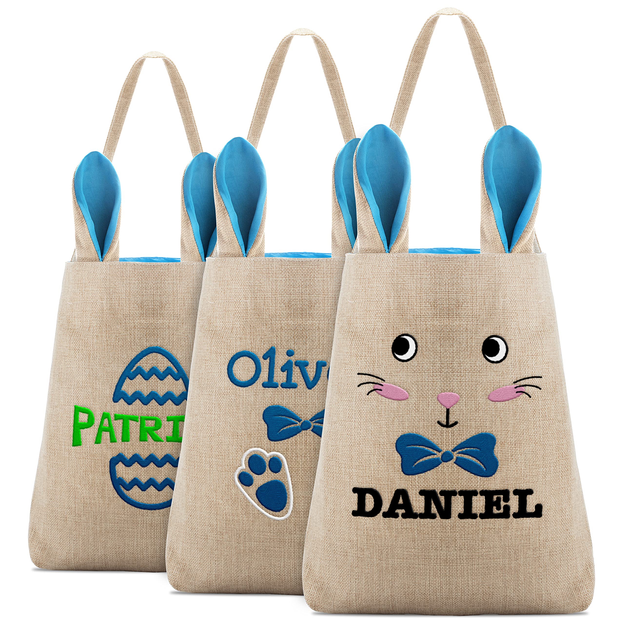 Amazon.com : Personalized Embroidered Easter Basket for Kids - 7 ...