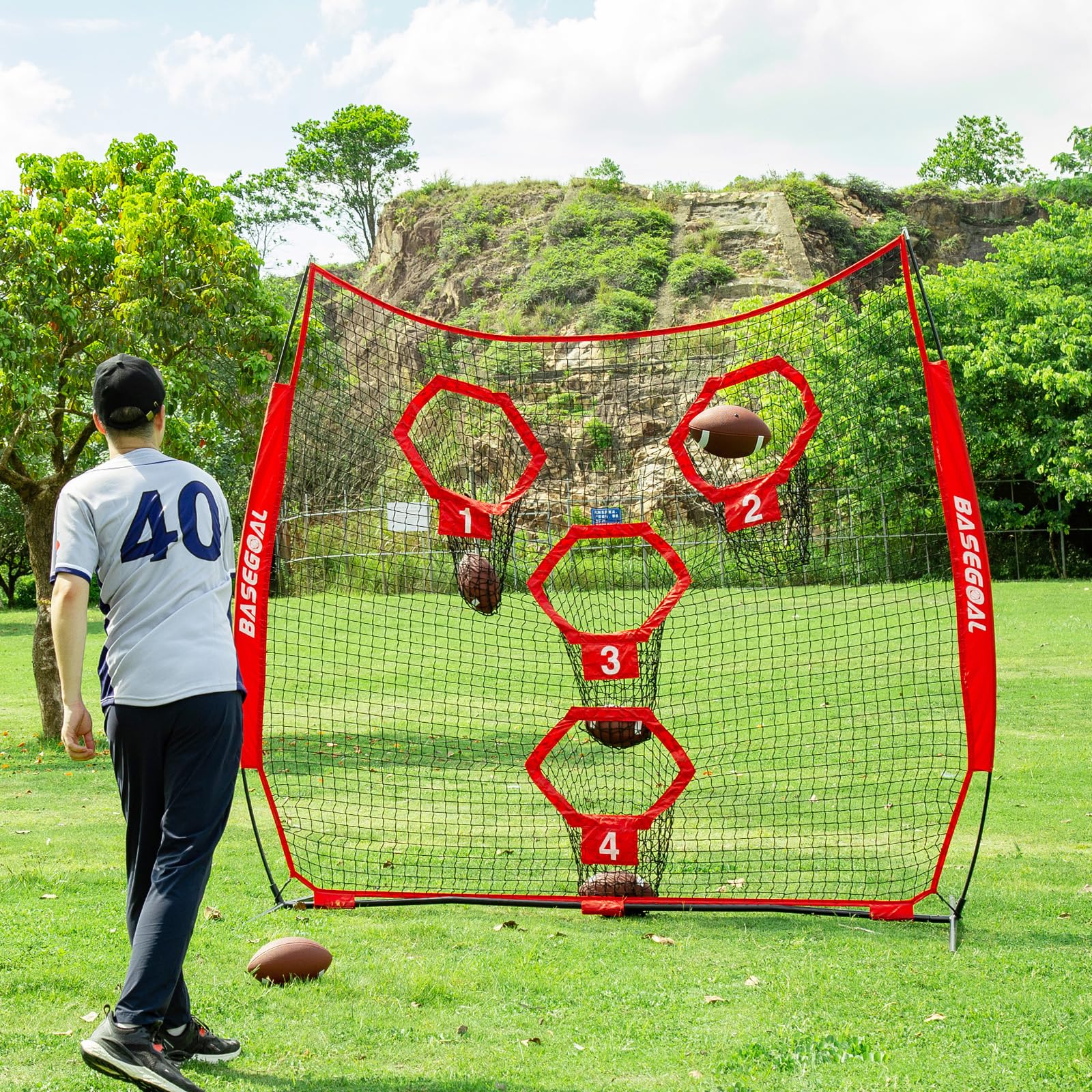 Snapklik.com : BaseGoal 8 X 8ft Football Nets For Throwing,Football ...