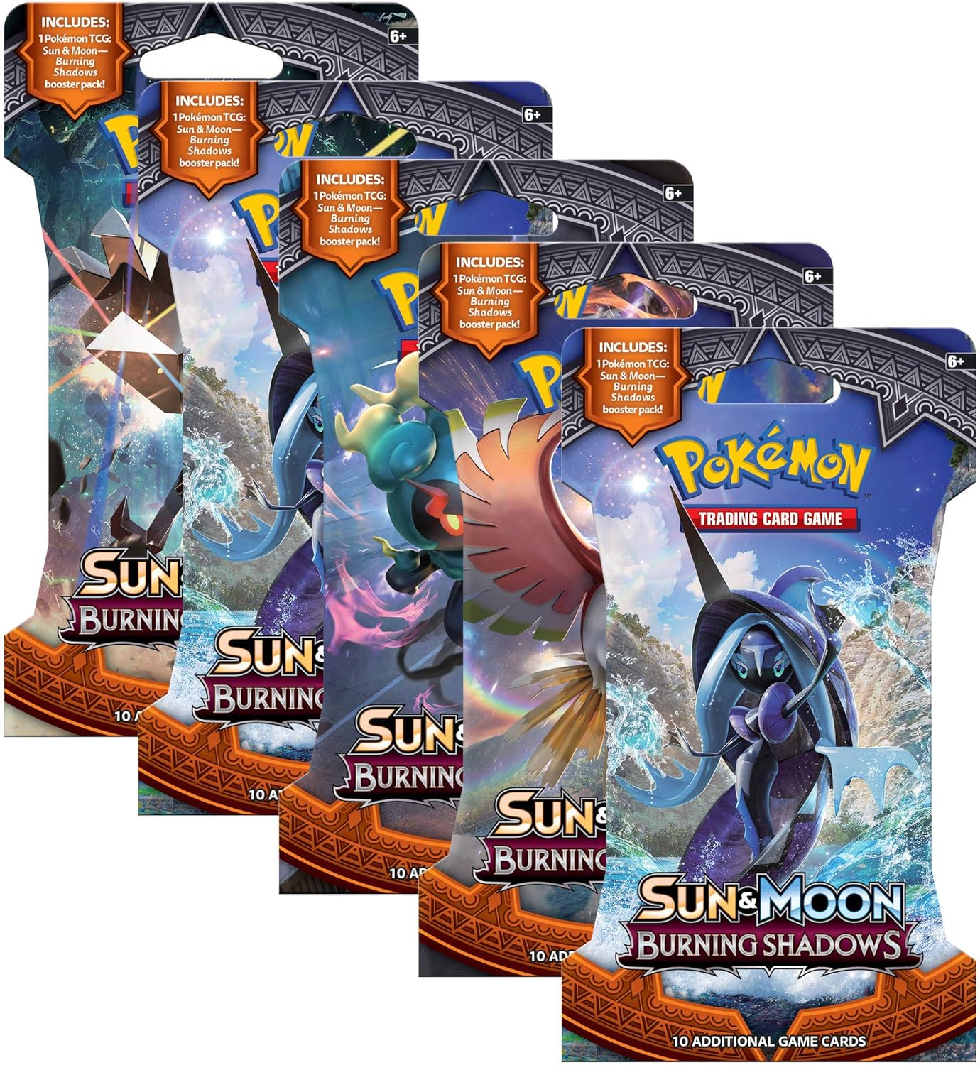 Amazon.com: Pokemon Sun & Moon - Burning Shadows 5 Pack Bundle ...
