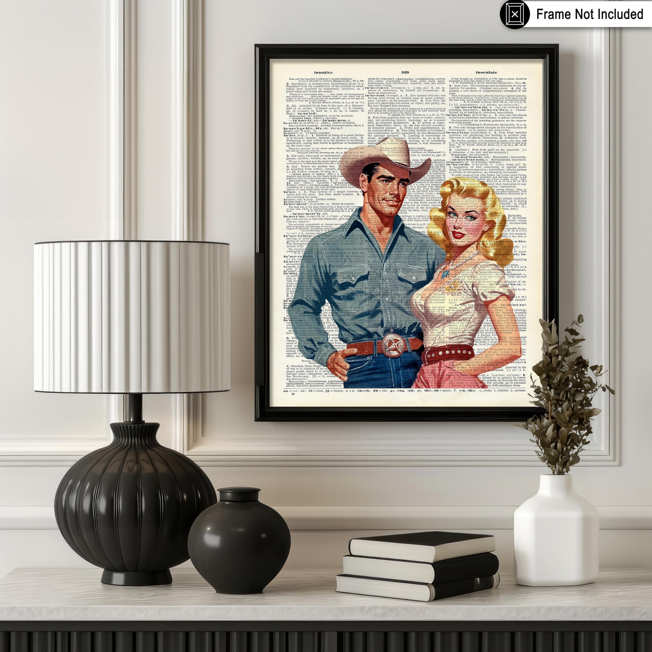 Cowboy Cowgirl Art And Love Artisian Ride Horse Metal Poster Cowgirl
