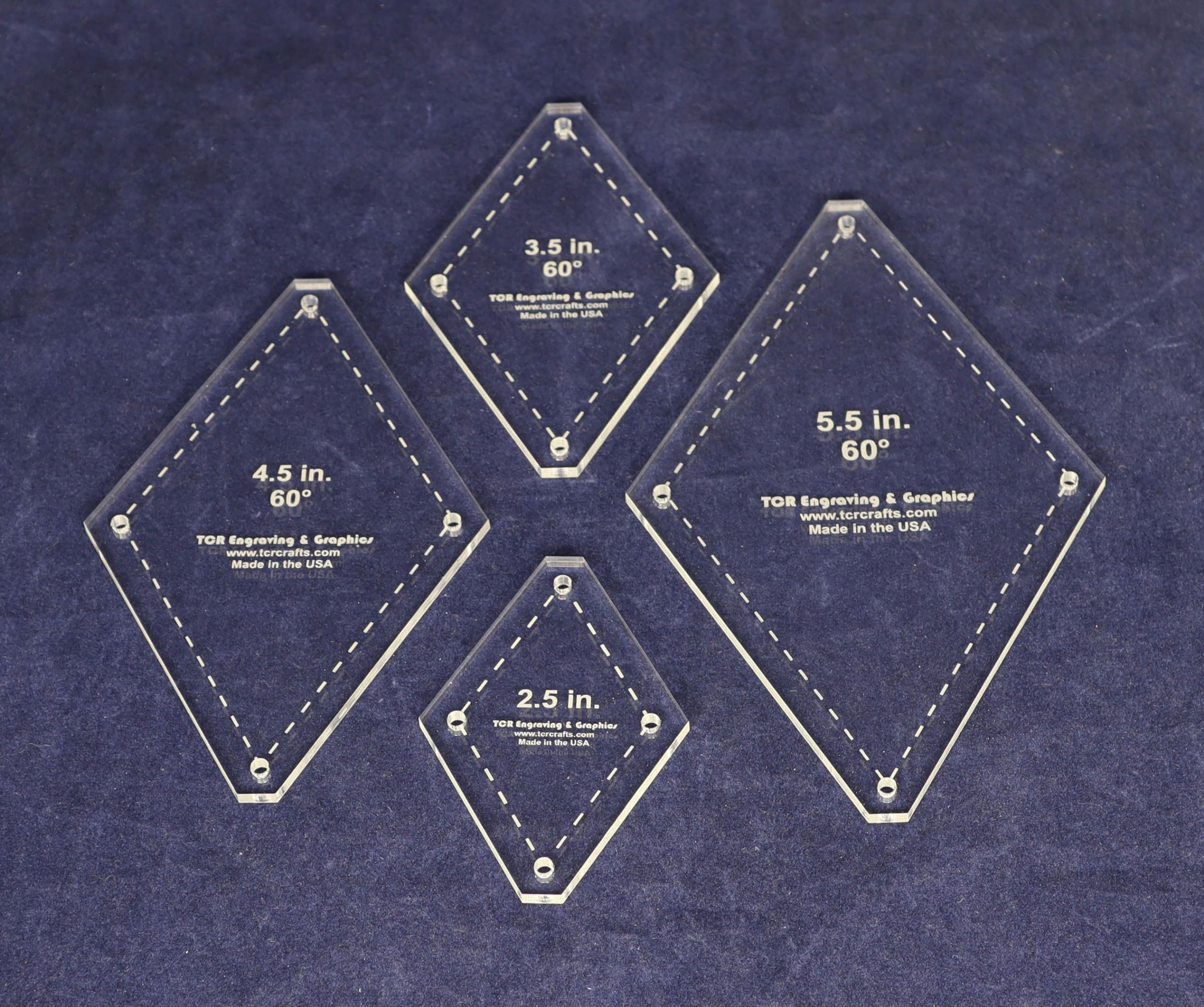 Amazon.com: Diamond Templates 4 Pc Set No Tips 2 Inch to 5 Inch - Clear ...