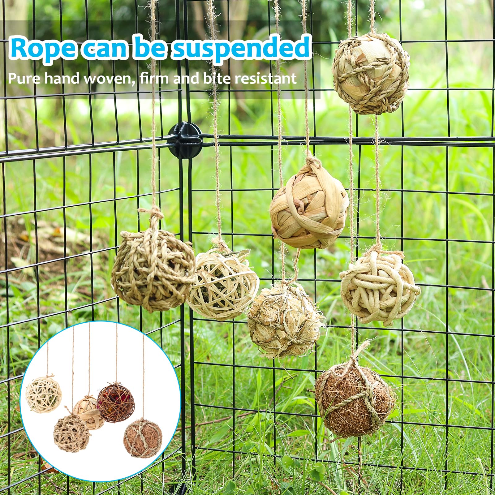 Snapklik.com : 16 Pcs Small Animals Play Balls, Chew Grass Balls ...