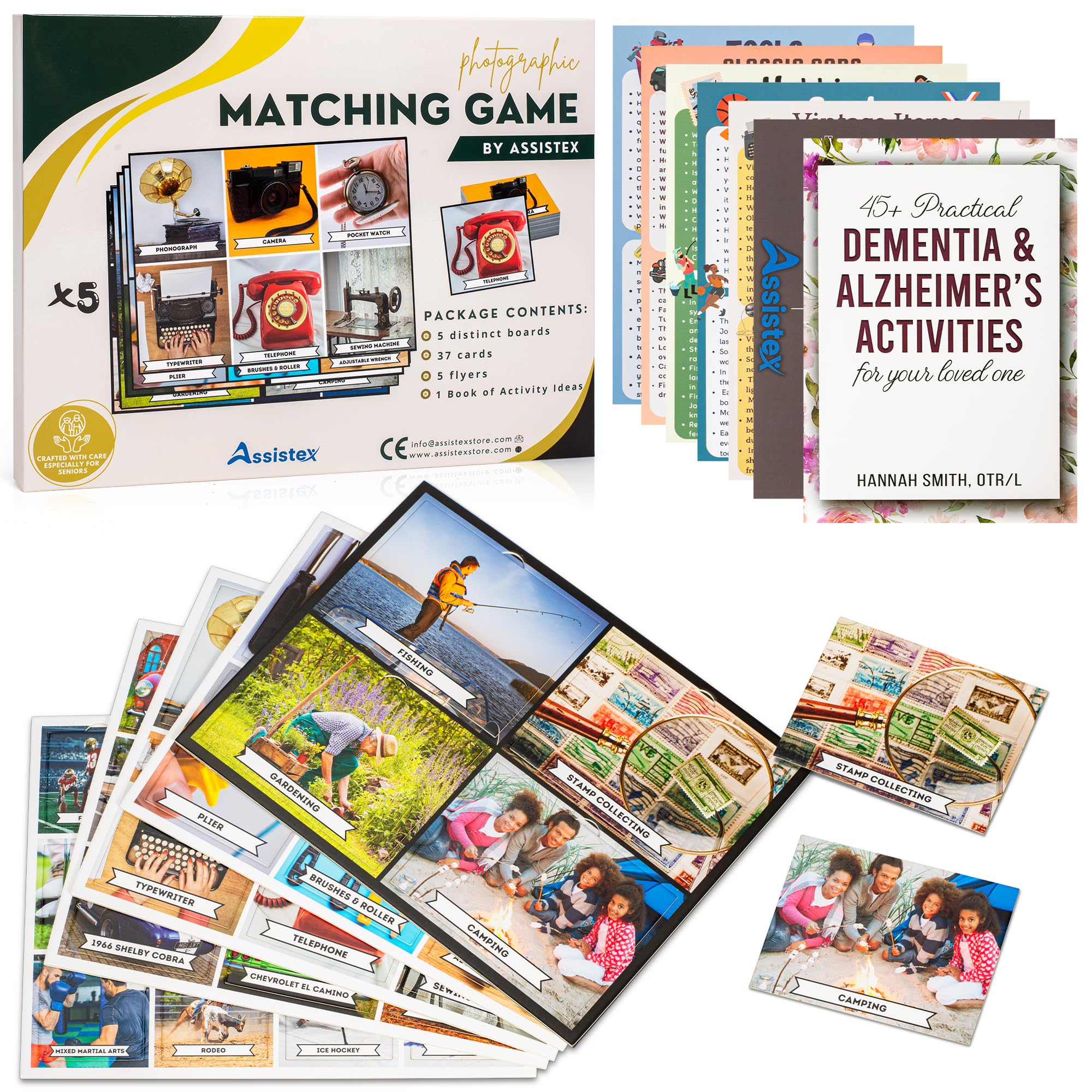 Amazon.com: Assistex Matching Game Activity Board - Dementia Activities ...