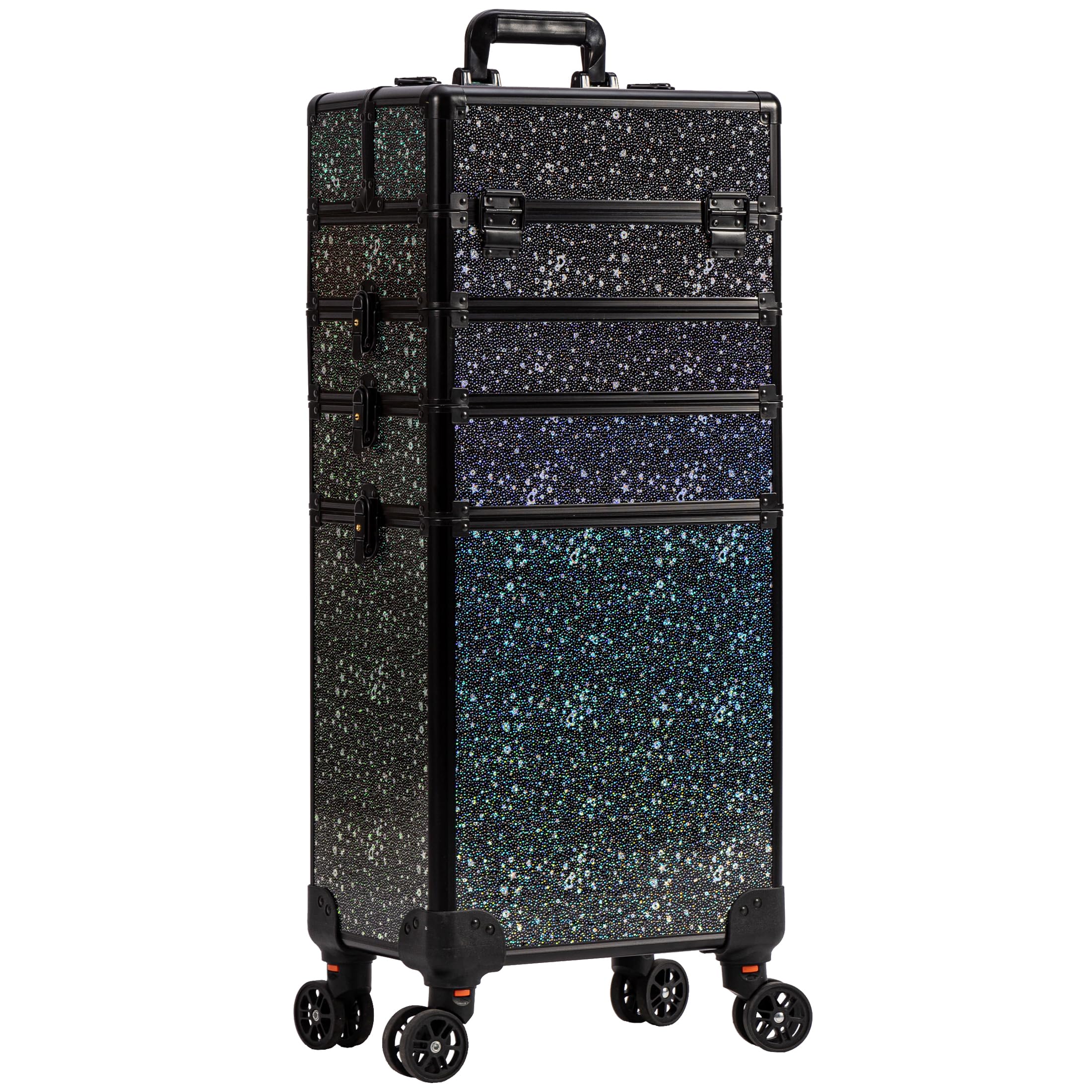 Amazon.com: AROUS Rolling Makeup Train Case Large Storage Cosmetic ...