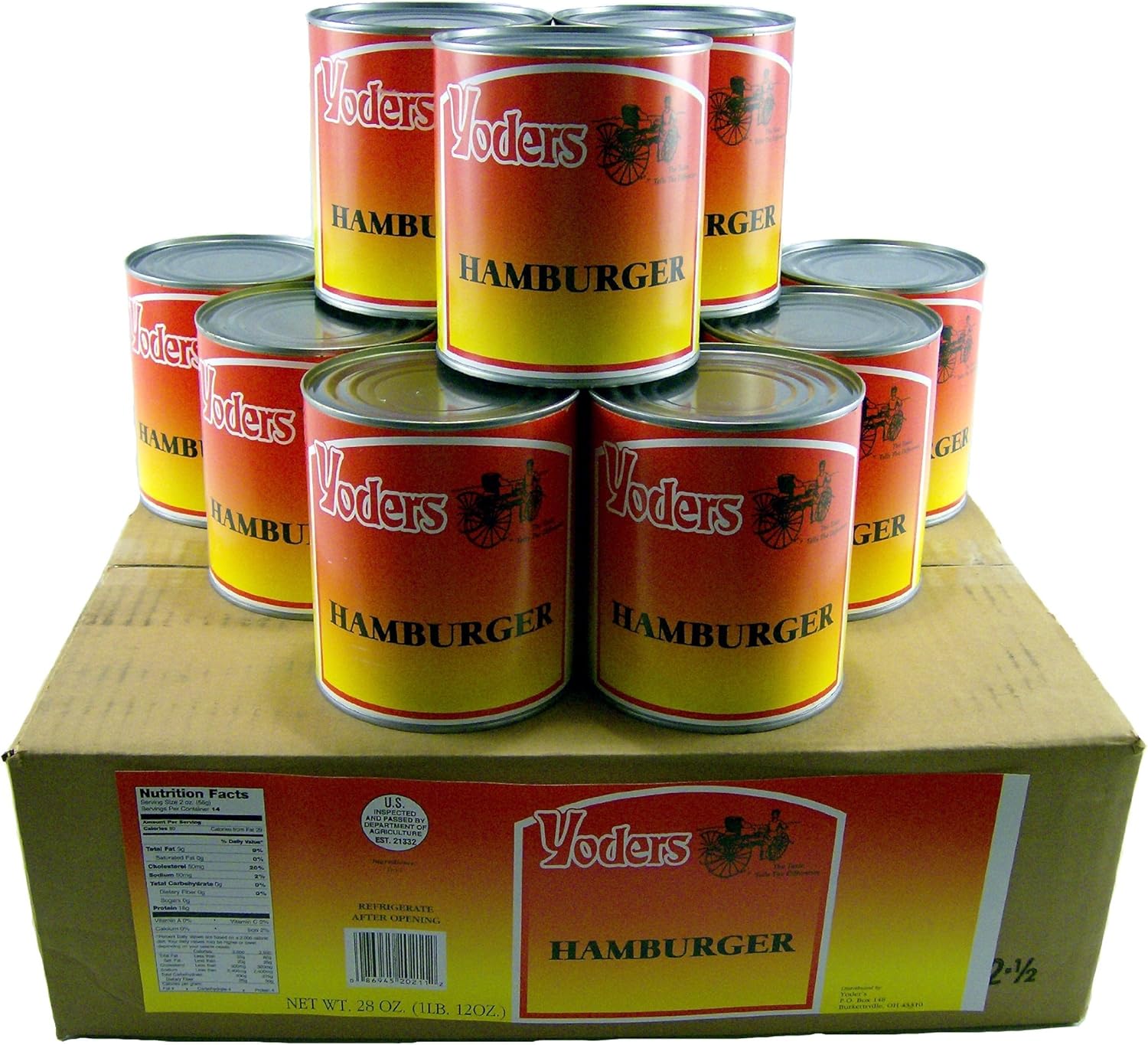 Yoders Canned Hamburger Ground Beef Case 12 Cans : Amazon.ca: Grocery ...