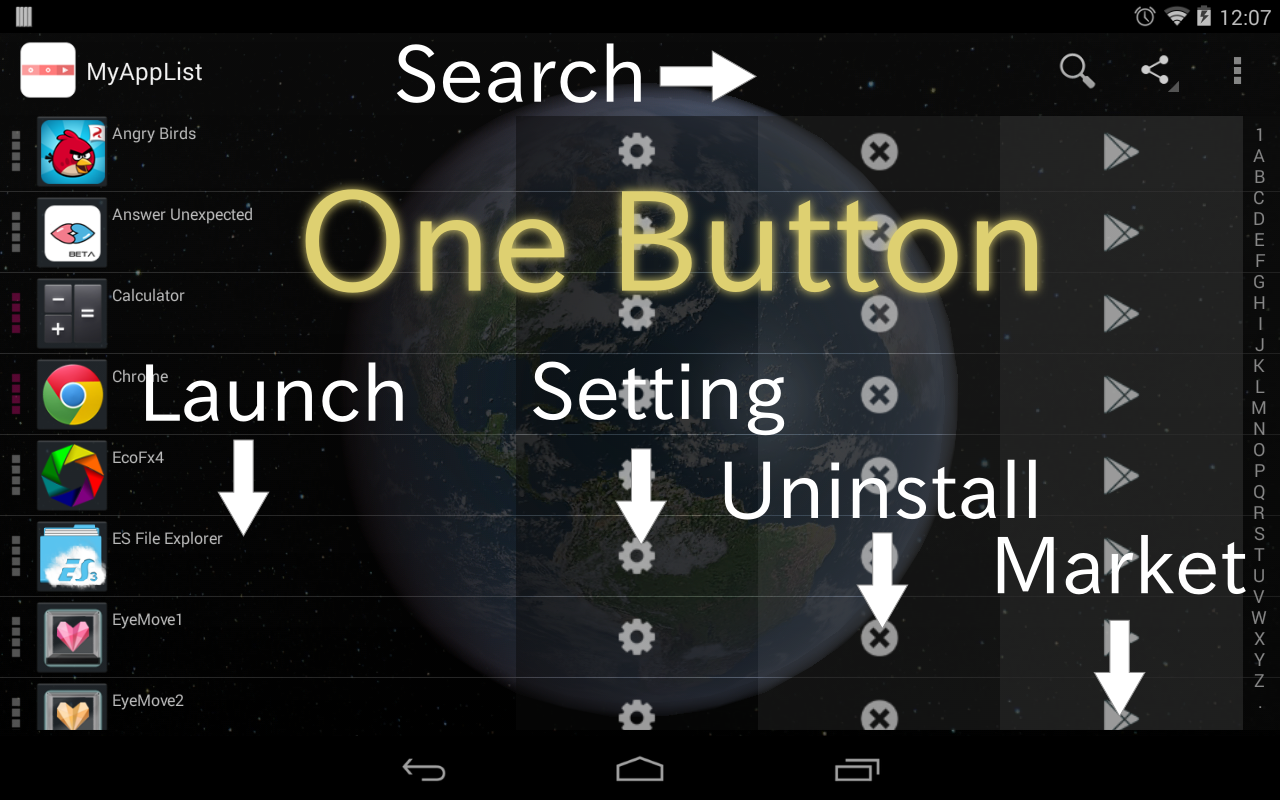My App List: Easy index access - App on Amazon Appstore