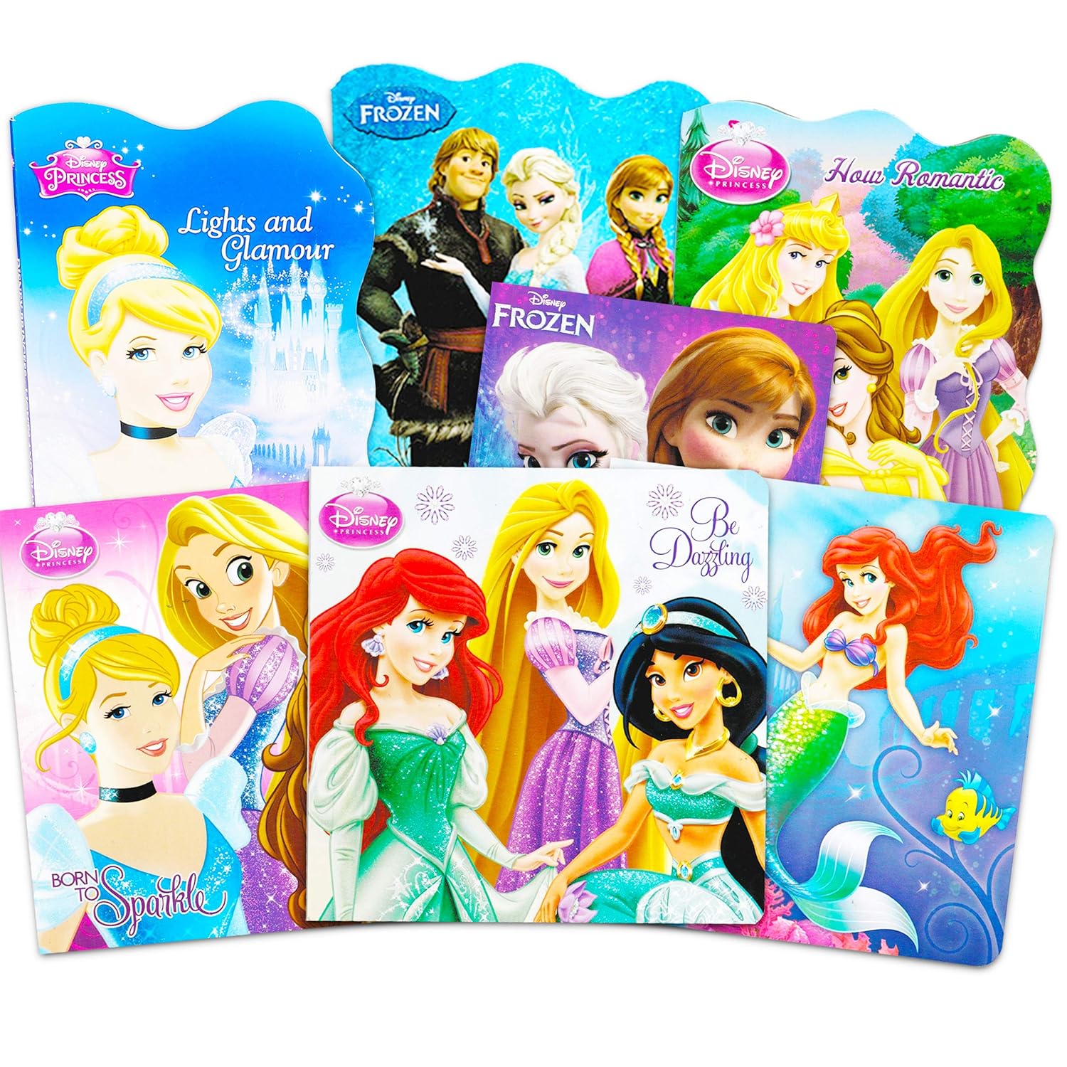 Amazon.com : Disney Princess Board Books Super Set ~ 8 Pack Disney ...