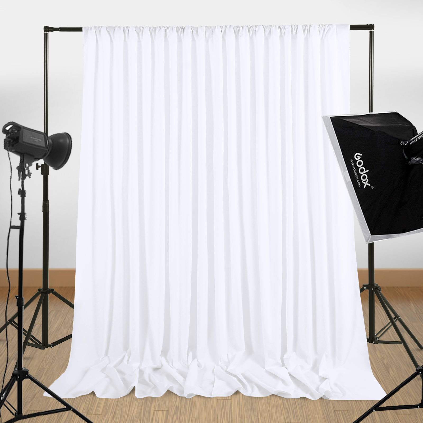 Watch White Backdrop Curtain for Photo Shoot on Amazon Live