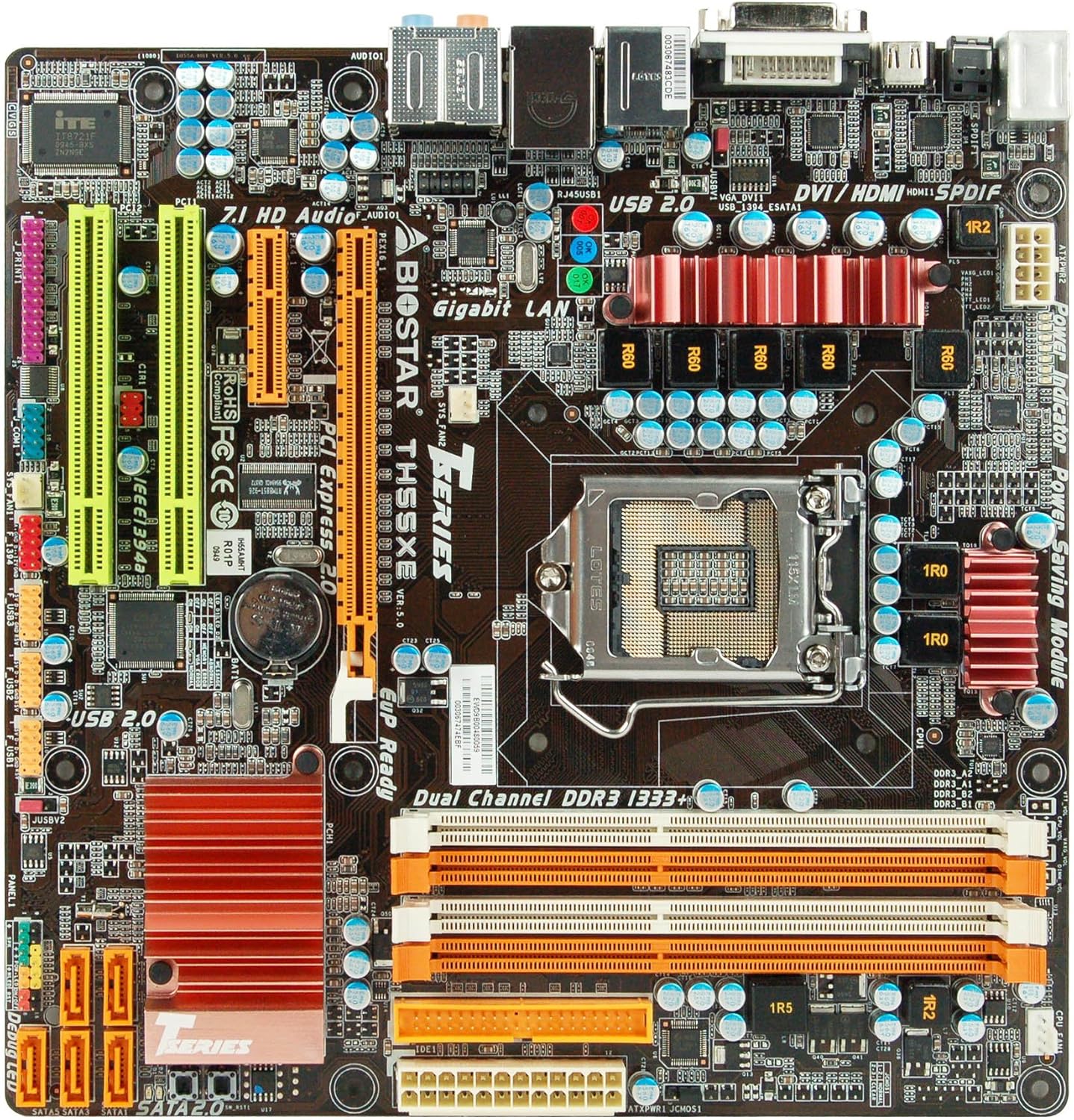Amazon.com: Biostar DDR3 LGA 1156 Intel H55 HDMI Micro ATX Intel ...