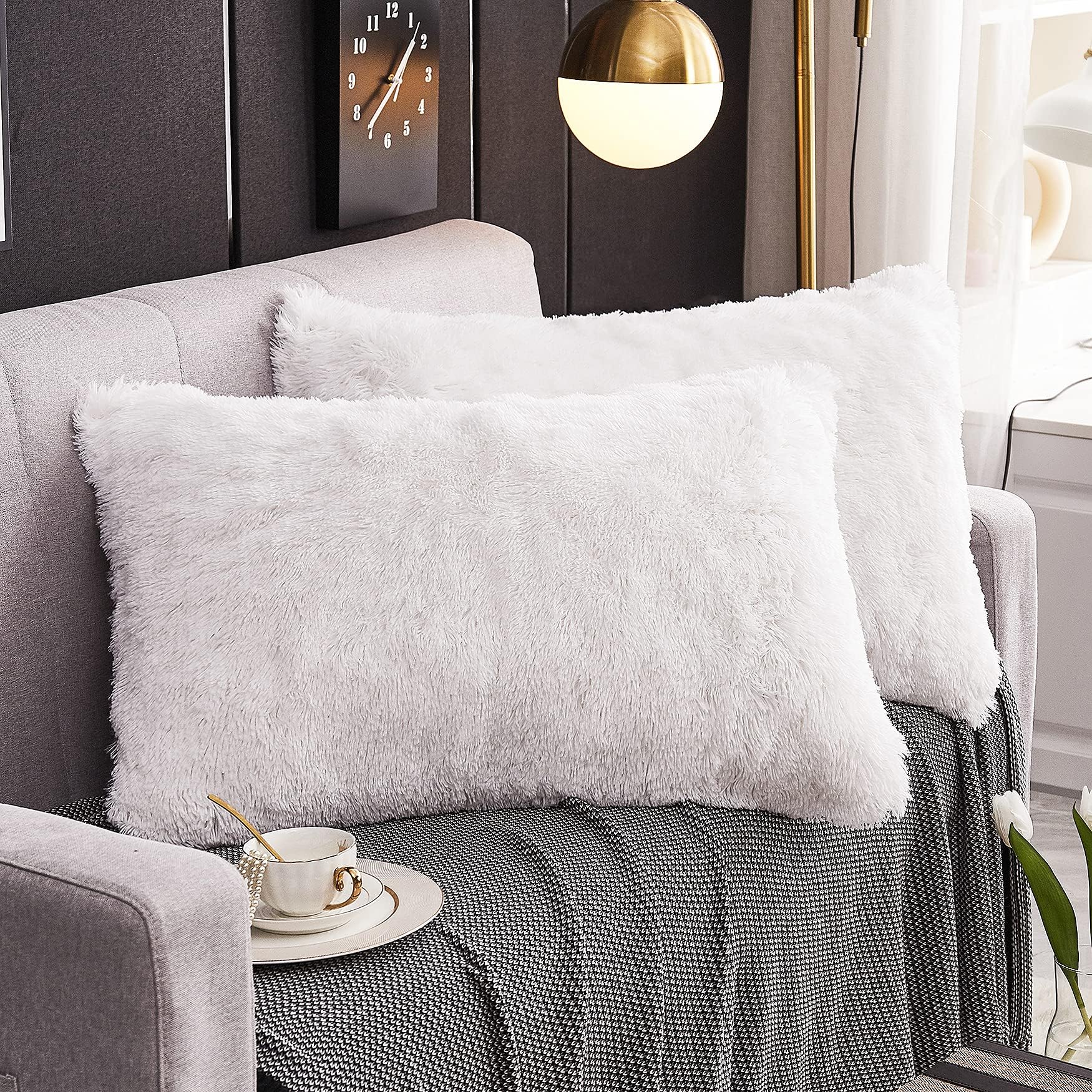 Amazon.com: BEDELITE Flannel Pillowcases Standard Set of 2, Super Soft ...