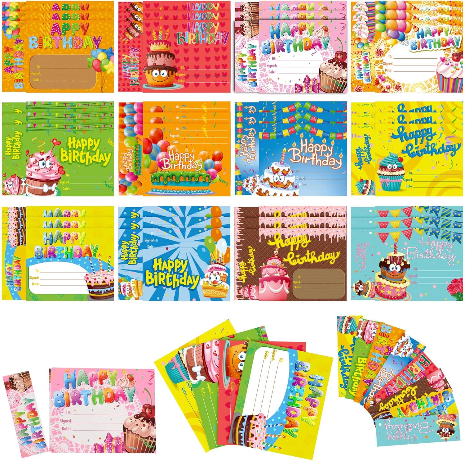 Amazon.com: Outus Birthday Certificates Awards Card for Kids Birthday ...