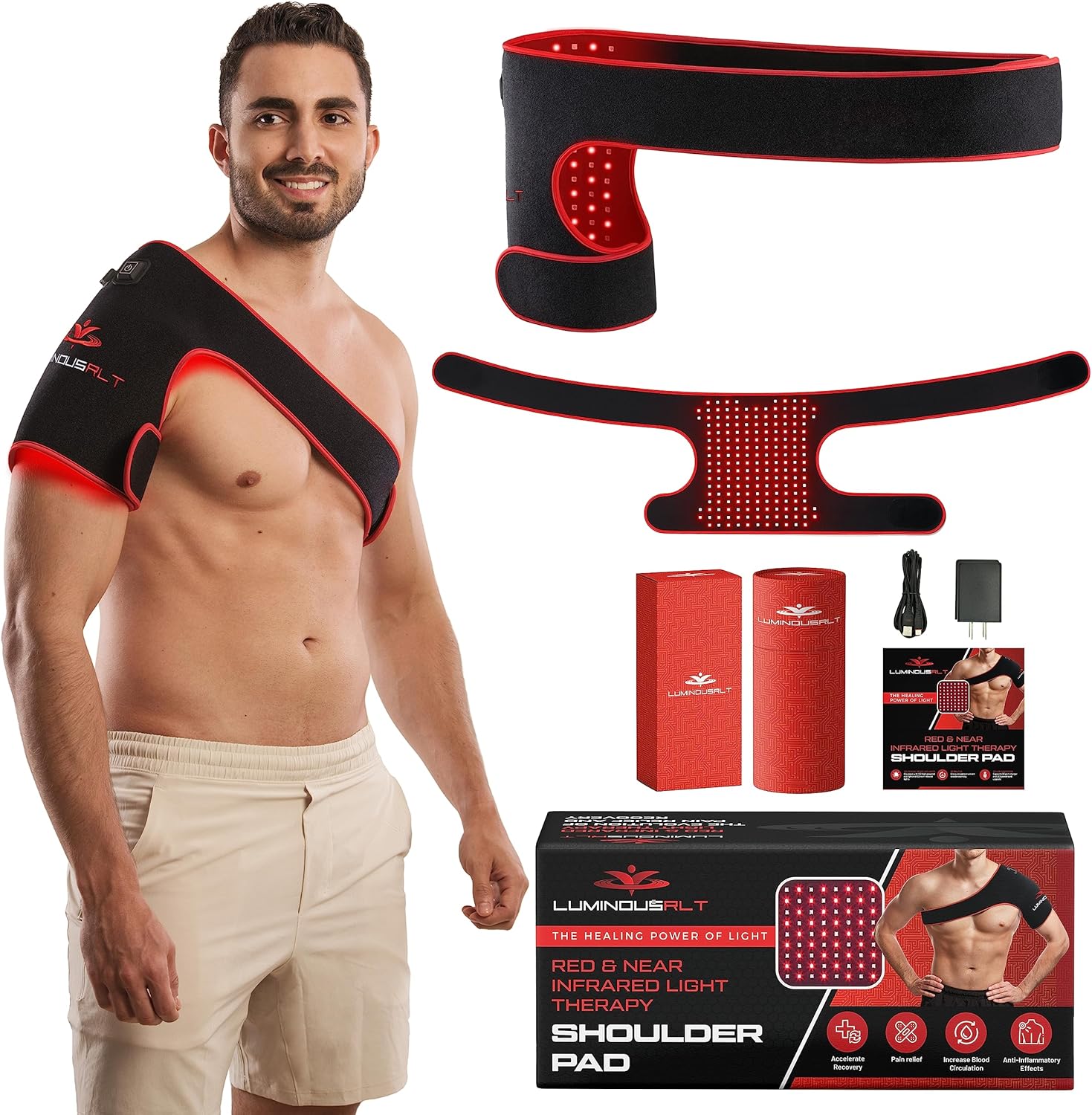 Amazon.com: LuminousRLT Red Light Therapy Shoulder Pad, Near Infrared ...