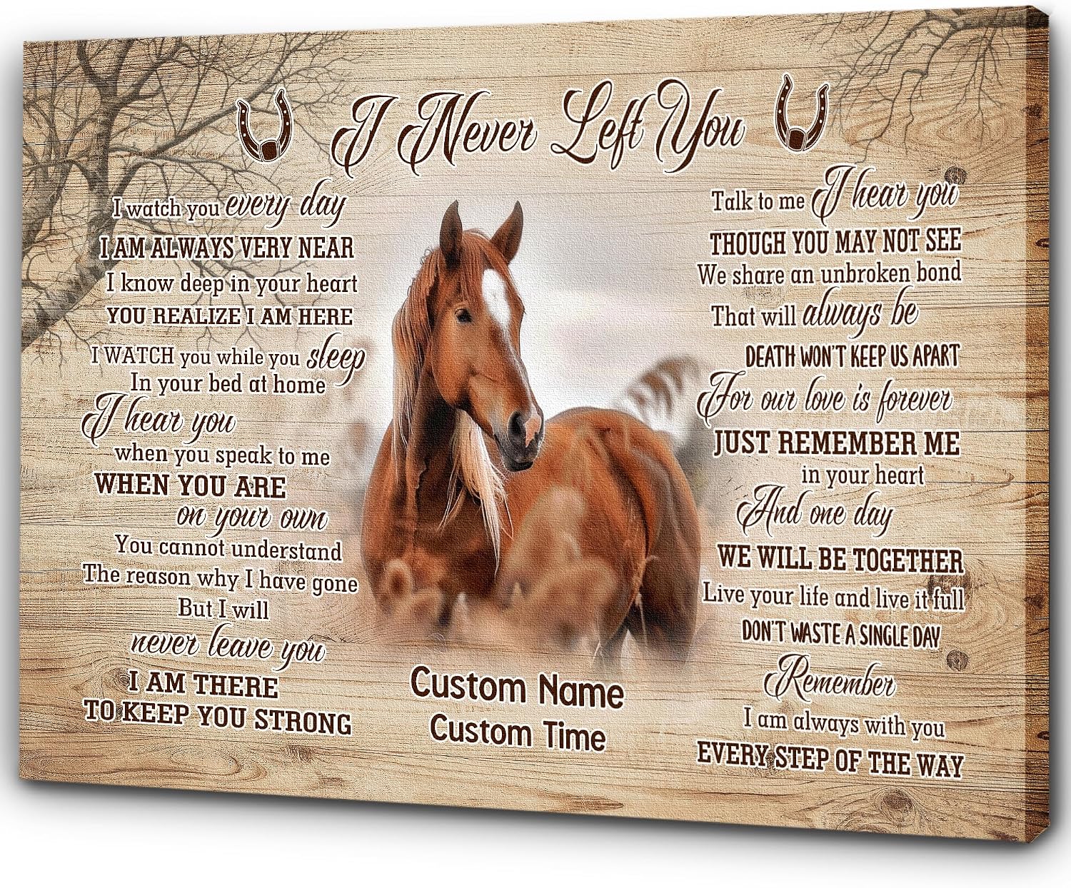 Amazon.com: INSPIAMZUE Horse Memorial Canvas Gift For Loss Of Horse| I ...