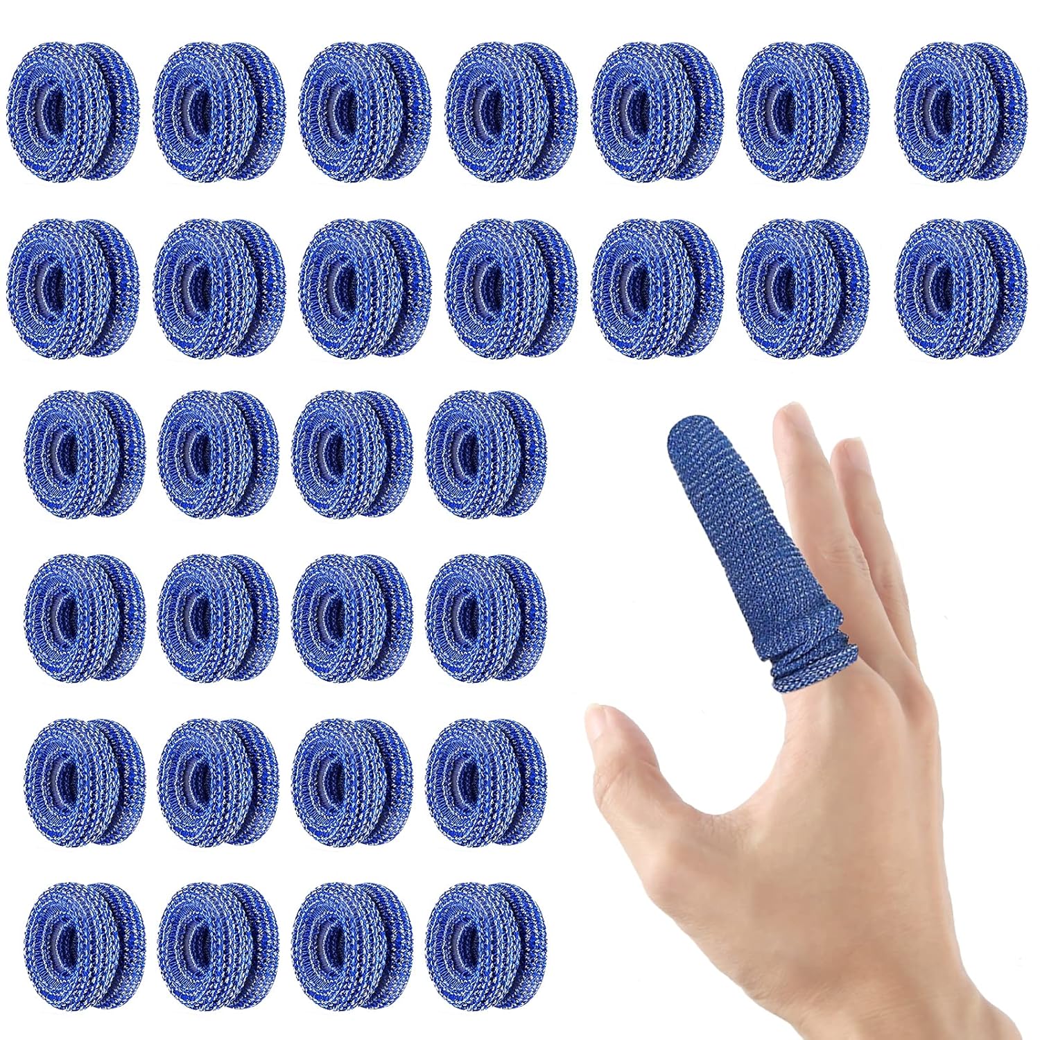 AOROPS Finger Bandage, 30 Pcs Blue Finger Cots Buddies Finger Bobs ...