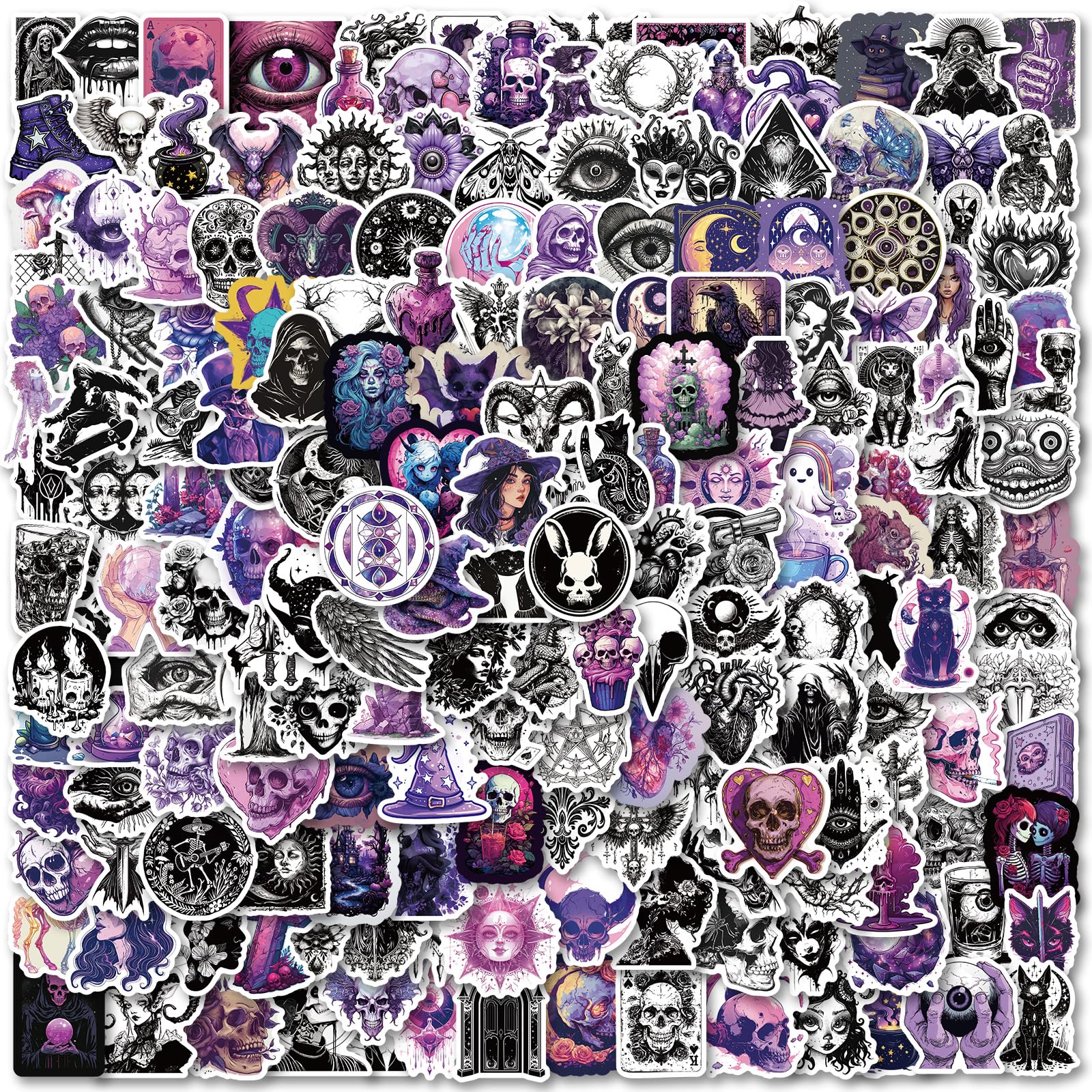 Amazon.com: 200 PCS Gothic Stickers Pack,Cool Goth Stickers for Adults ...